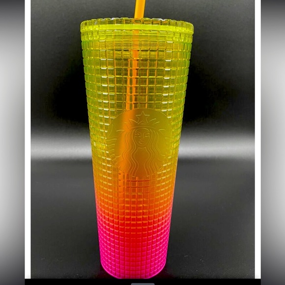 Starbucks | Dining | Starbucks Lemon Prism Spray Pink Gradient Ombre ...